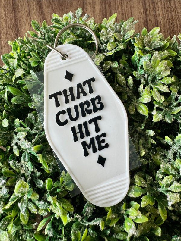 Curb Hit Me Keychain Decal – Sparkly Sisters & Their Momma