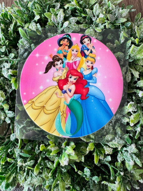 Pink Princesses Circle Decal – Sparkly Sisters & Their Momma