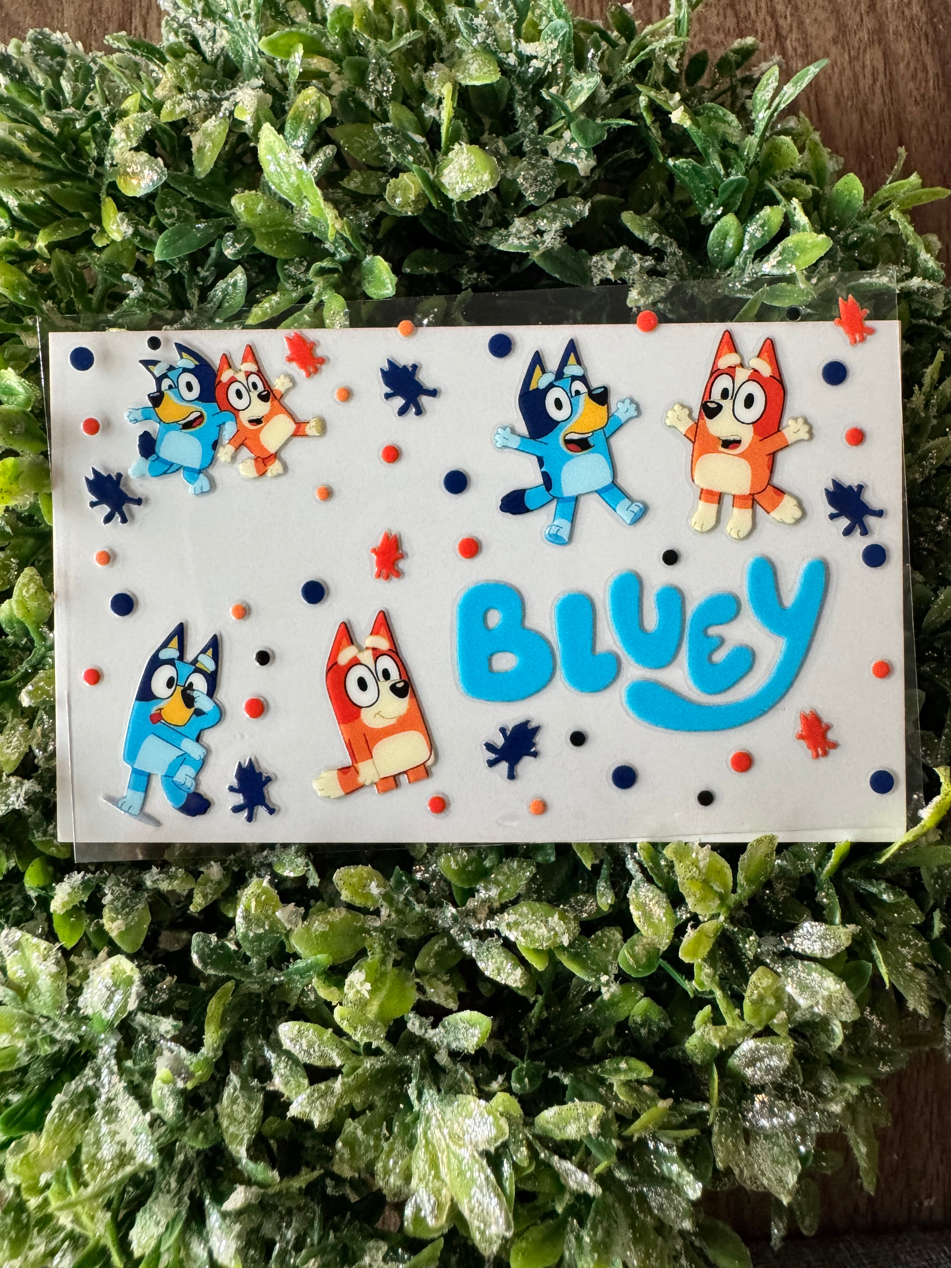 Blue Dog Card Wrap – Sparkly Sisters & Their Momma
